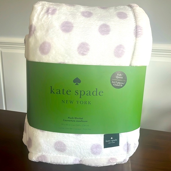 Kate Spade Polka Dot Fleece Blanket